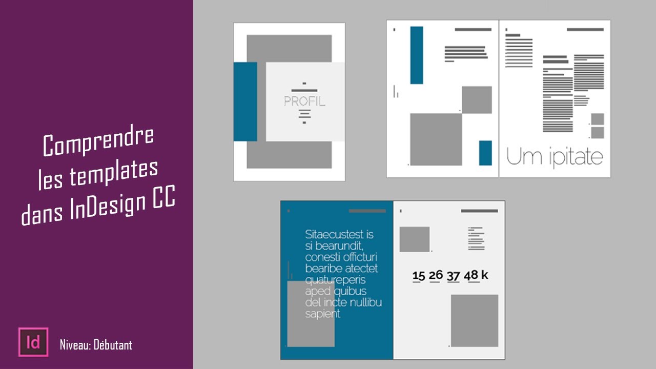 Comment utiliser et modifier un template InDesign CC - YouTube