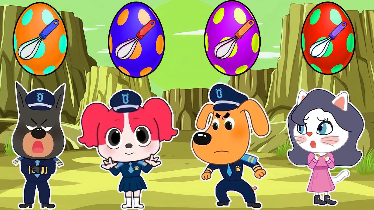 Choose The Right Egg Challenge With Sheriff Labrador, Papillon, Dobie ...