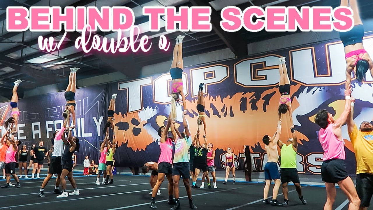 BEHIND THE SCENES OF DOUBLE O: cheer practice vlog - YouTube