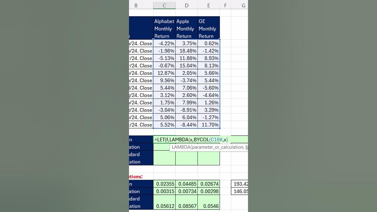 LET Function to Define LAMBDA as f, then Perform Column Iteration With Vertical Spill. #Short 67 ...