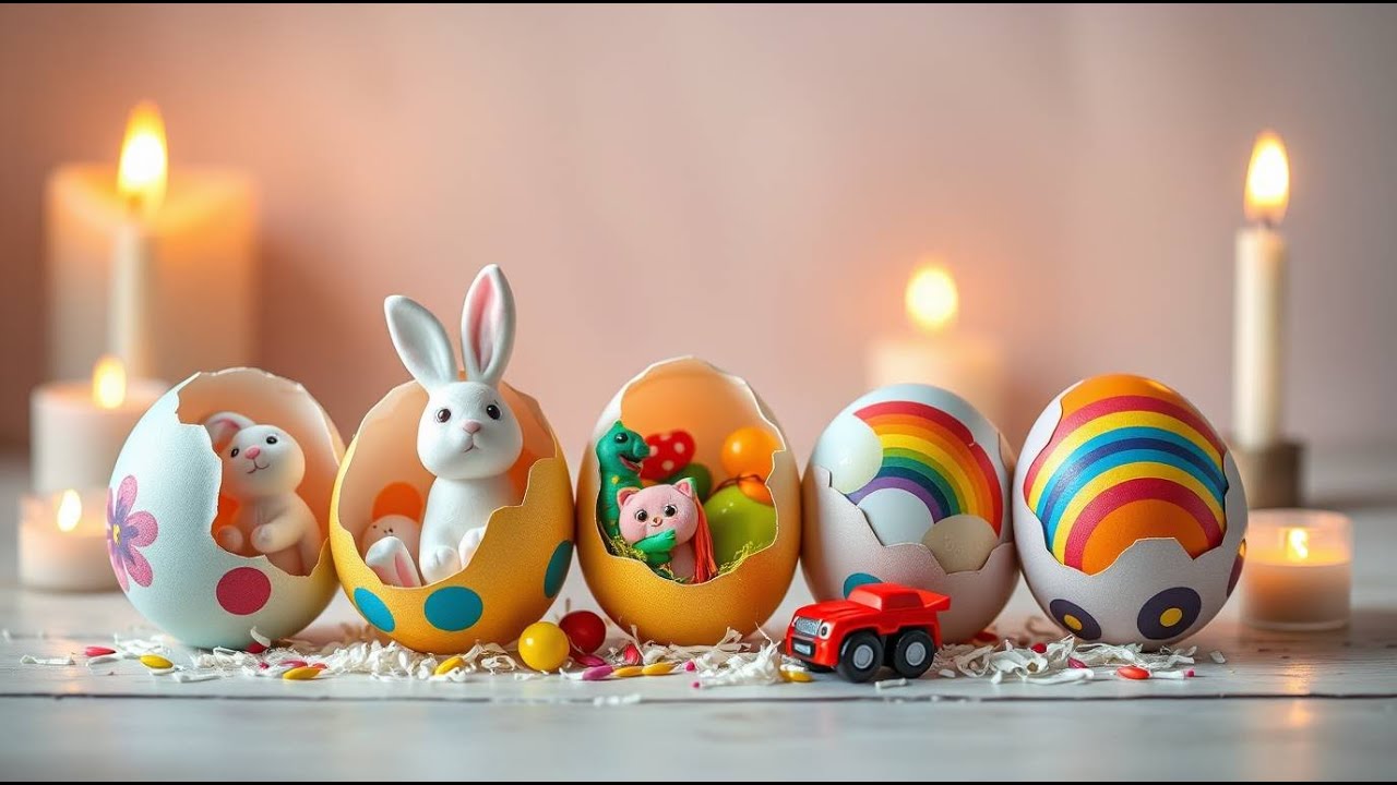 Five Magic Eggs! Surprise Inside | Kids Song in English #babysongs #ai ...