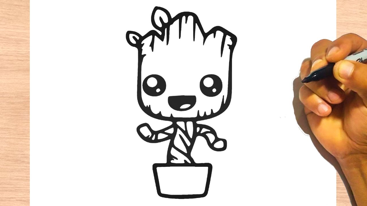 How to Draw GROOT easy - Drawing Step by Step - YouTube