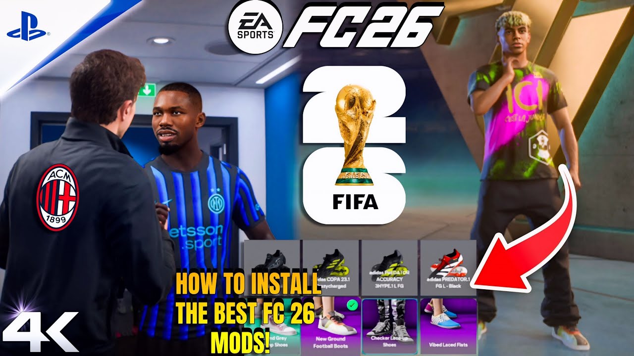 HOW TO INSTALL THE BEST EA Sports FC 26 Mods! - (Boots, ankle socks ...