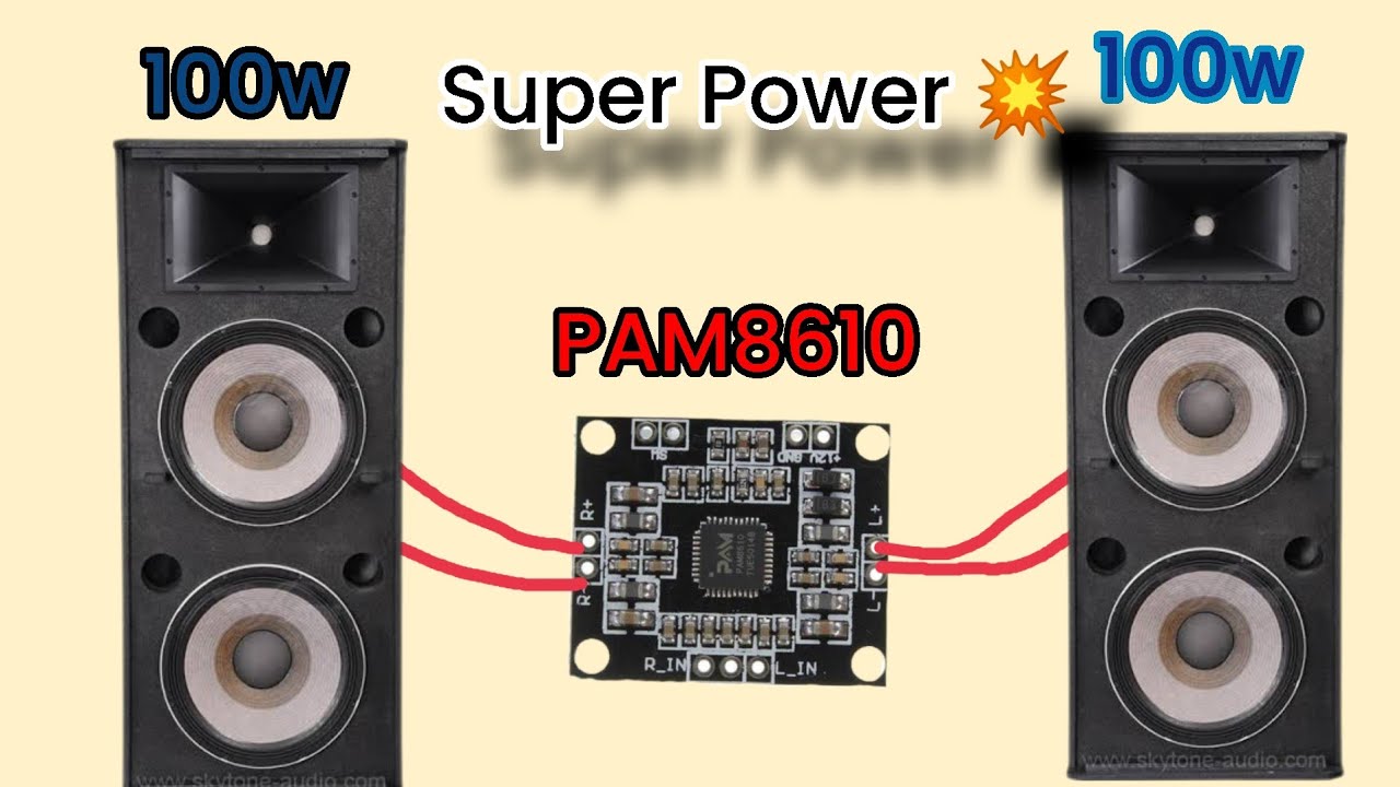PAM8610 amplifier board review and sound test with full details - YouTube