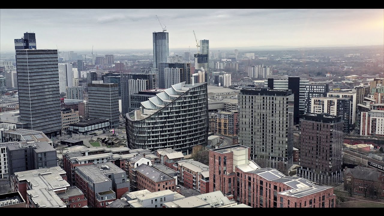 Manchester Drone Footage Northern Quarter Angel Meadows Ancoats CIS ...