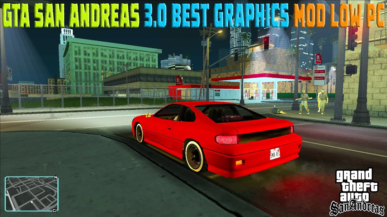 GTA San Andreas 3.0 - Best Graphics Mod - GTA San Cheat Menu - YouTube