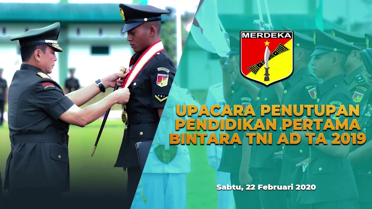 Penutupan Pendidikan Secaba TNI AD Rindam XIII/Merdeka Tahun 2020 - YouTube
