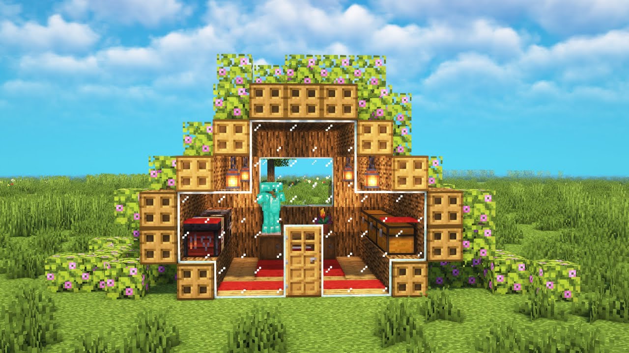 Minecraft Tree Trunk House Tutorial - How to Build a Tree Trunk House ...