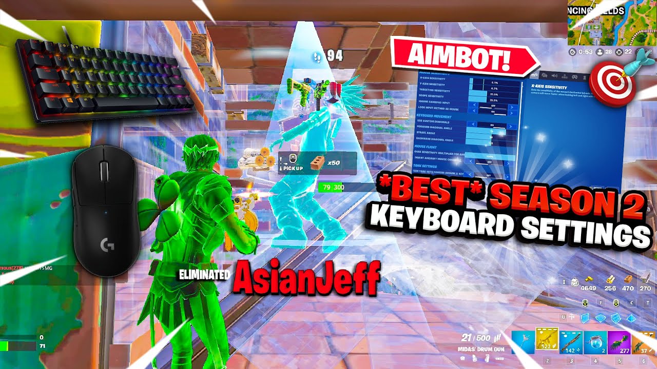 The *BEST* Keyboard & Mouse Settings for INSANE AIM + FAST EDITS ...