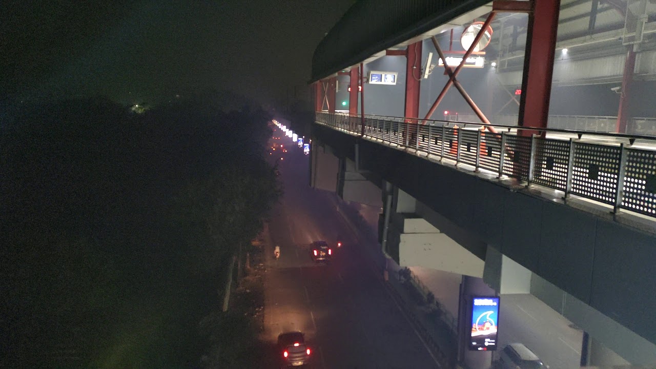 Night View From Indira Nagar Metro Station Lucknow on a cold winter ...