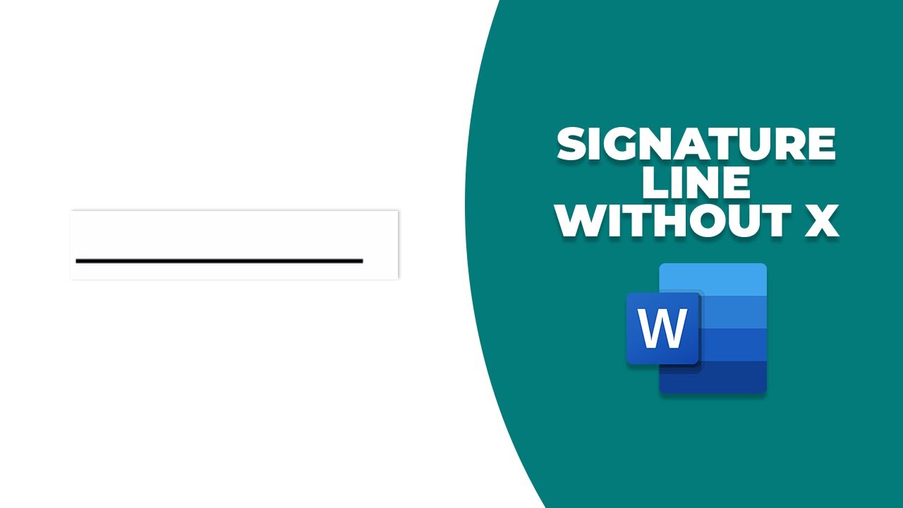 How to draw signature line in Word without X - YouTube