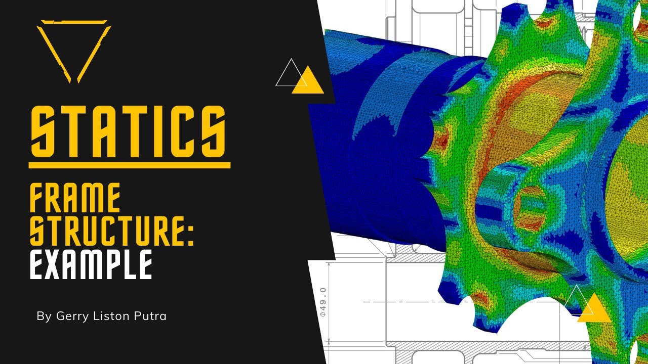 STATICS | Analysis Structure of Frame (Simple Problem) - YouTube