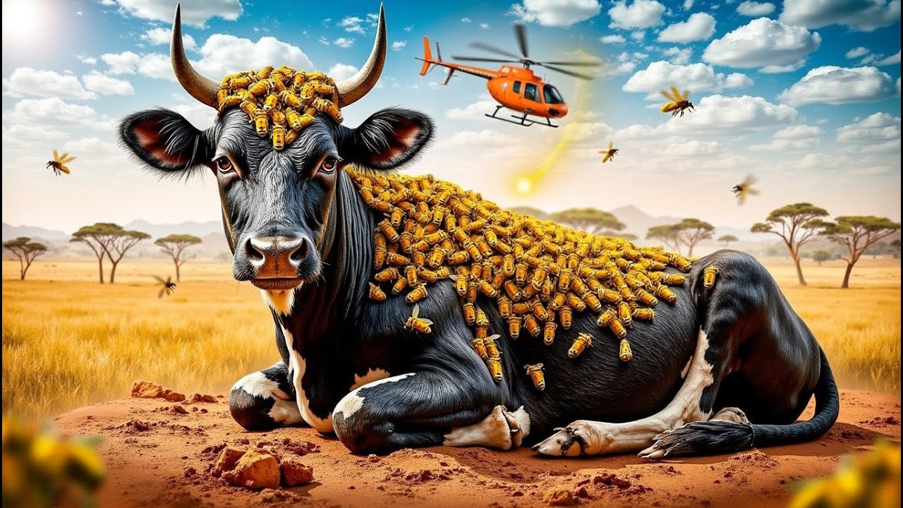 MILLIONS of Angry Bees Attack Cows During Rescue - YouTube