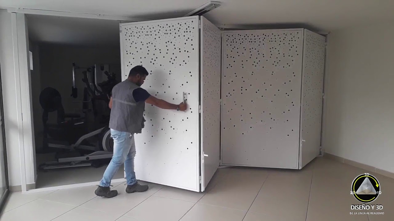 PUERTA MICROPERFORADA PLEGABLE - YouTube