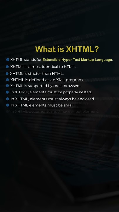 What Is Xhtml Xhtml Html Htmlcoding Htmlforbeginners Html5 Webdesign Htmltutorial 
