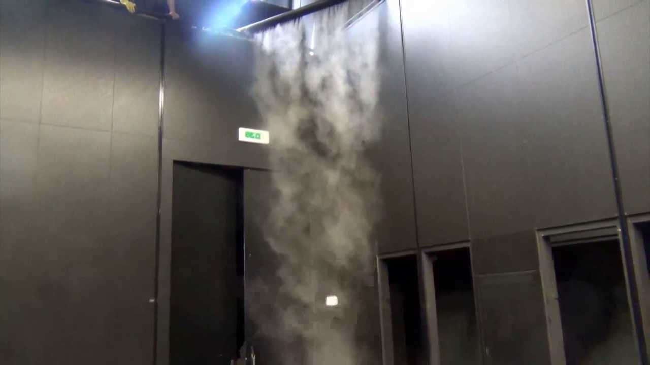 Fog Screen with dry ice 1st test - YouTube