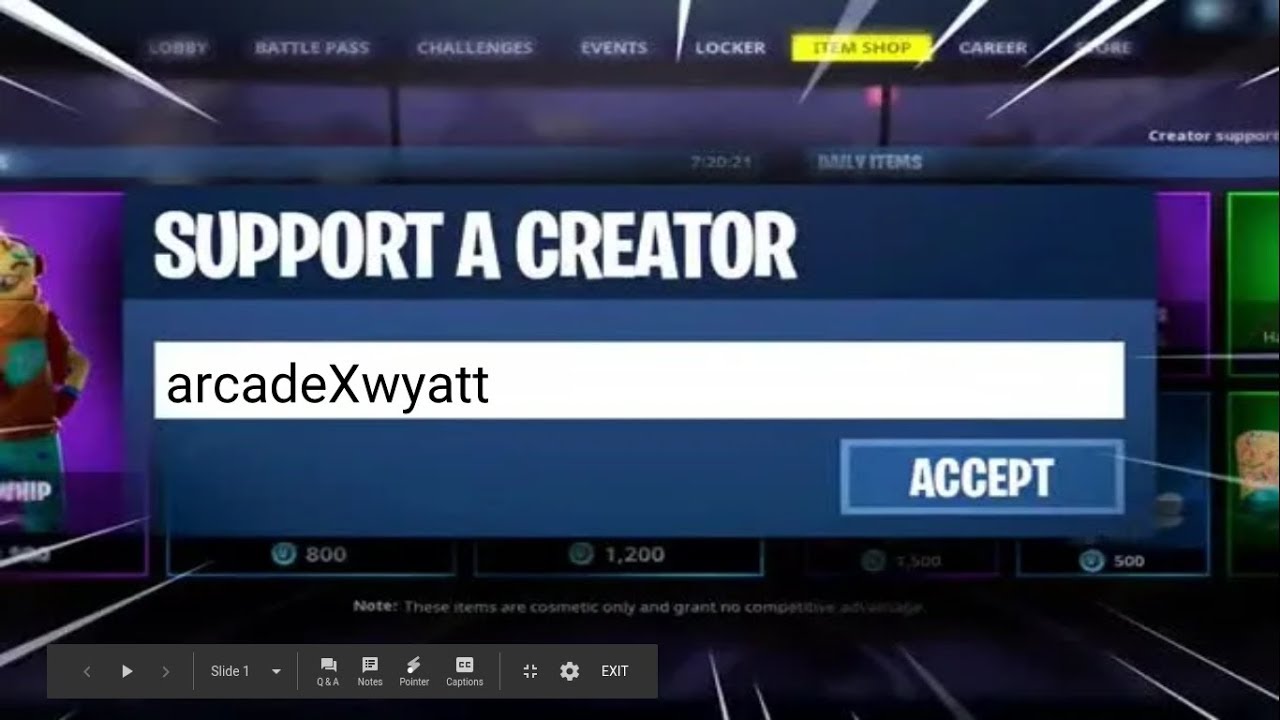 i mite get a creator code in fortnight - YouTube
