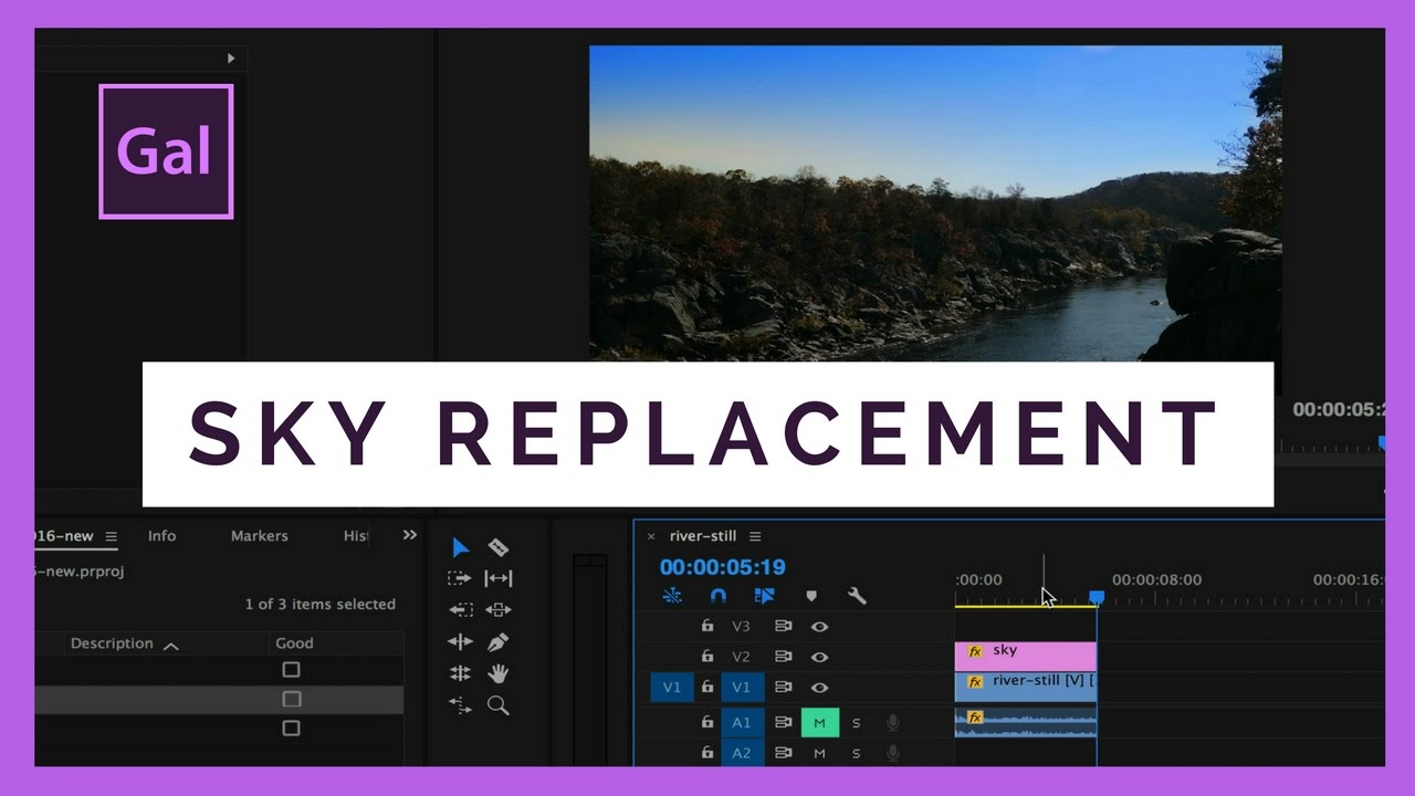 EASIEST Sky Replacement in Adobe Premiere Pro CC with Title Tool - YouTube