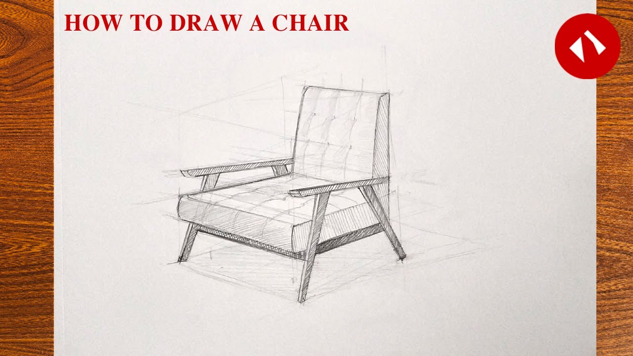 Basic Chair Drawing | Furniture drawing\how to draw object drawing ...