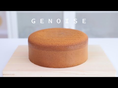 제누와즈 만들기 Genoise , Sponge cake sheet recipe 공립법 스폰지케이크 - YouTube