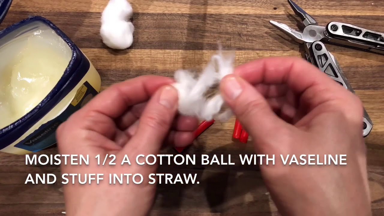 Straw fire starter - YouTube