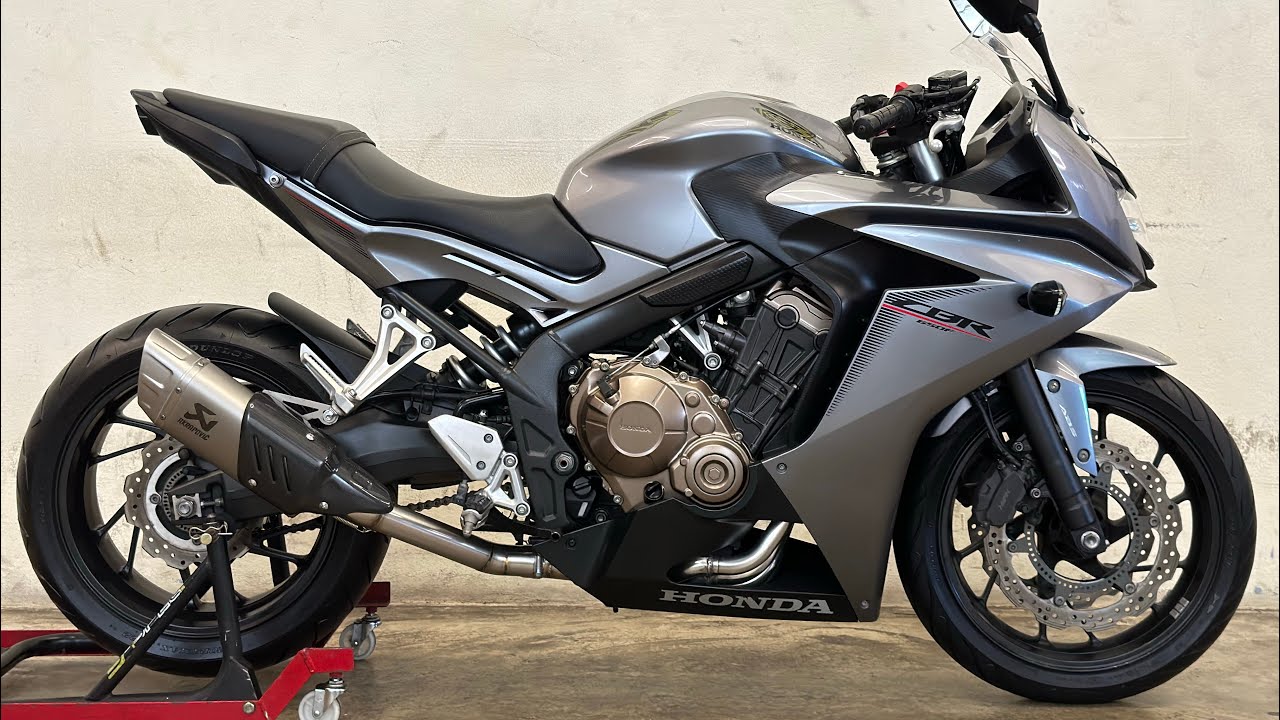 Honda Cbr650f Exhaust sound Akrapovic Saber slip on - YouTube