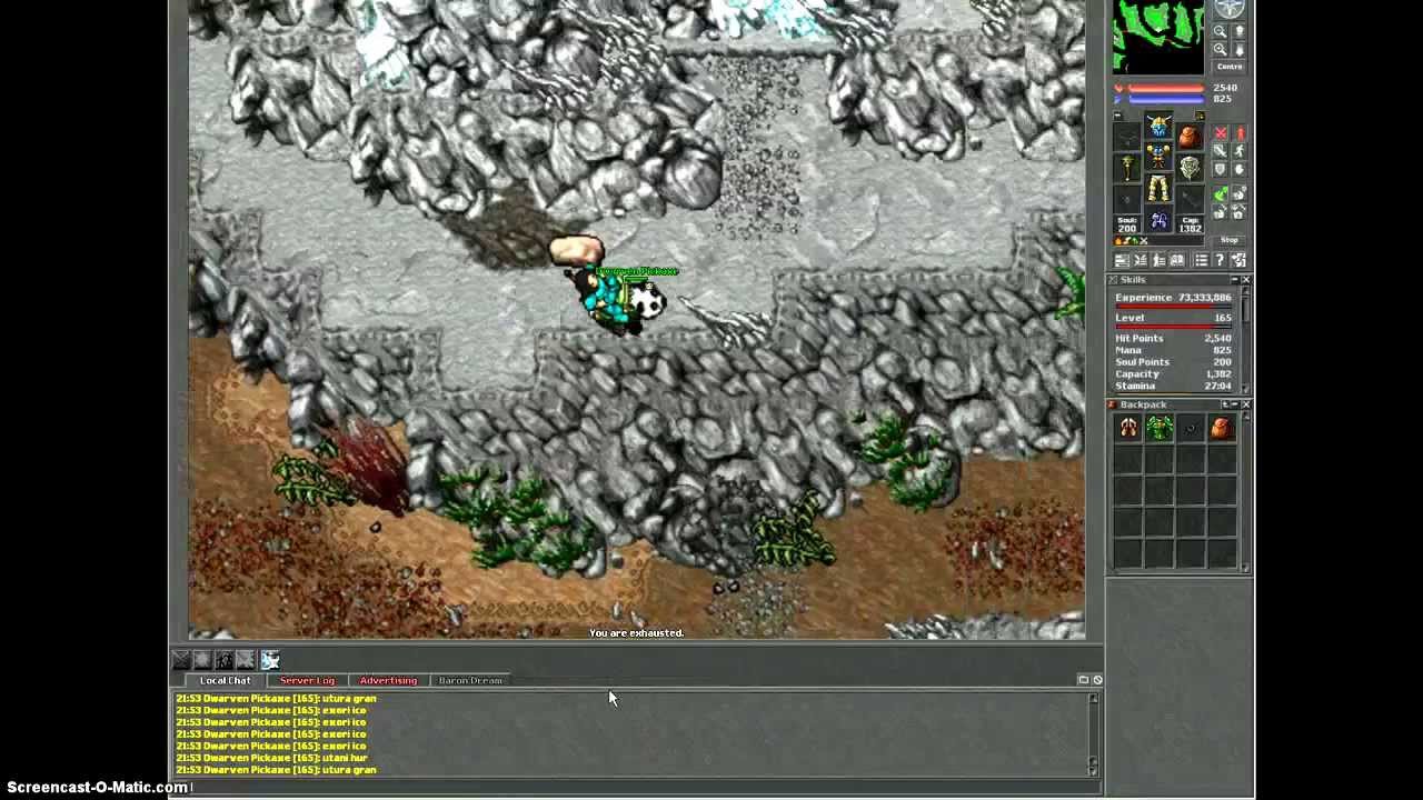 tibia leveling up fast in farmine dragon lord and frost dragon - YouTube