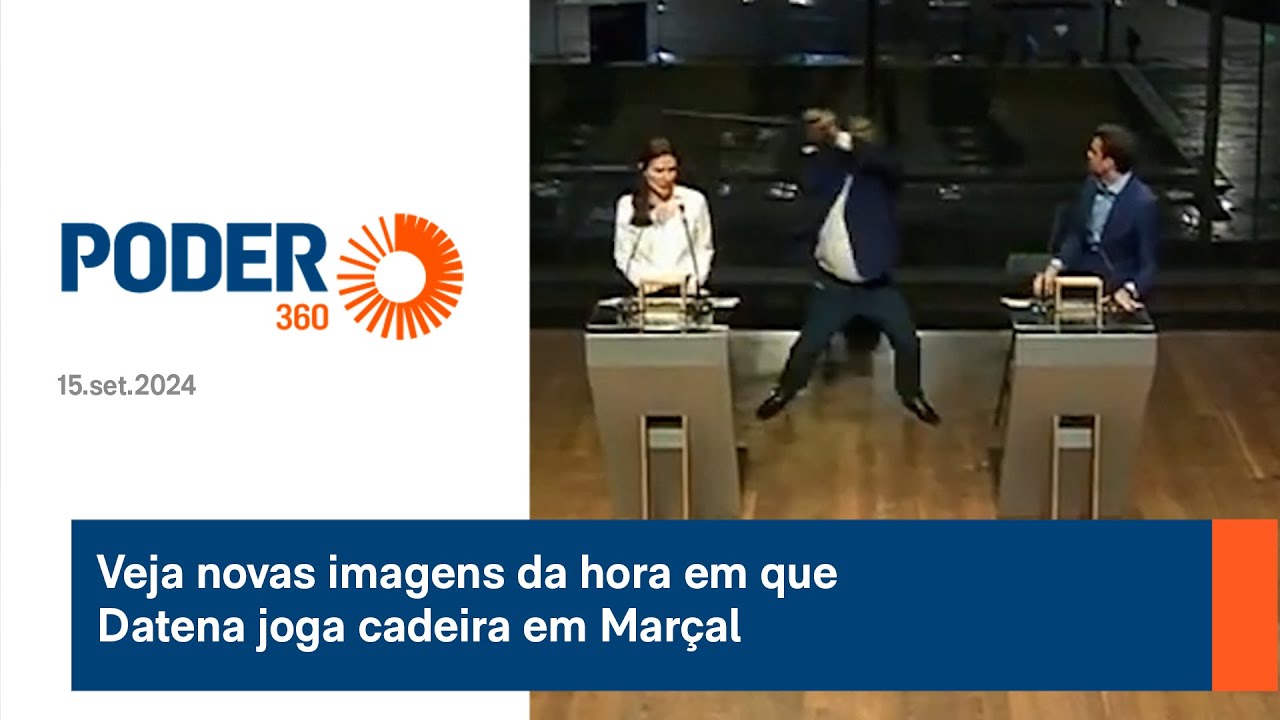 Veja novas imagens da hora em que Datena joga cadeira em Marçal - YouTube