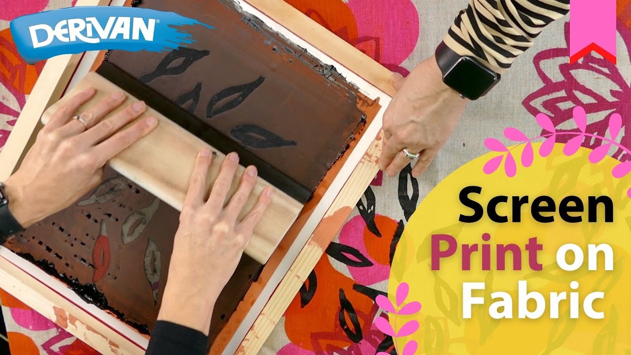 DIY Screen Printing on Fabric - Derivan Screen Ink - YouTube