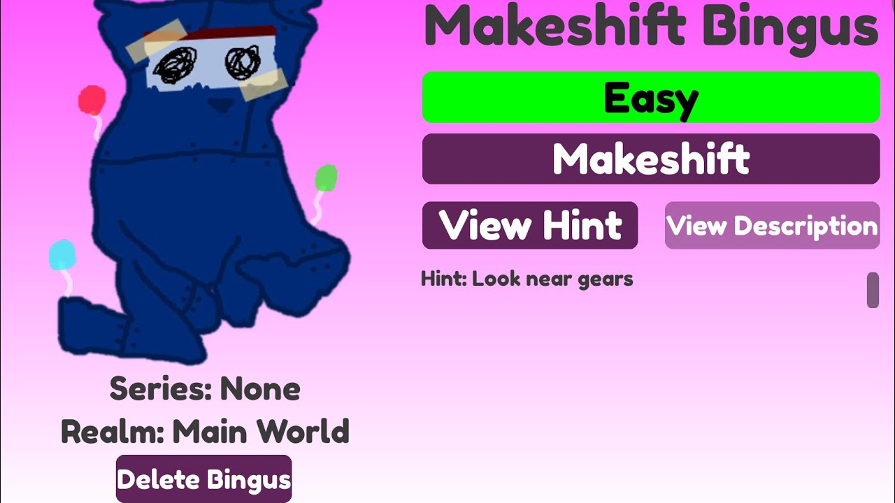 How to get makeshift bingus - YouTube
