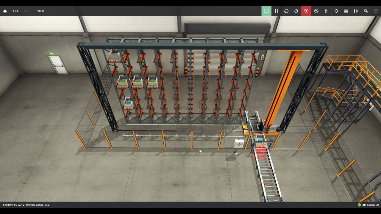 Factory IO Warehouse - color sorting - YouTube