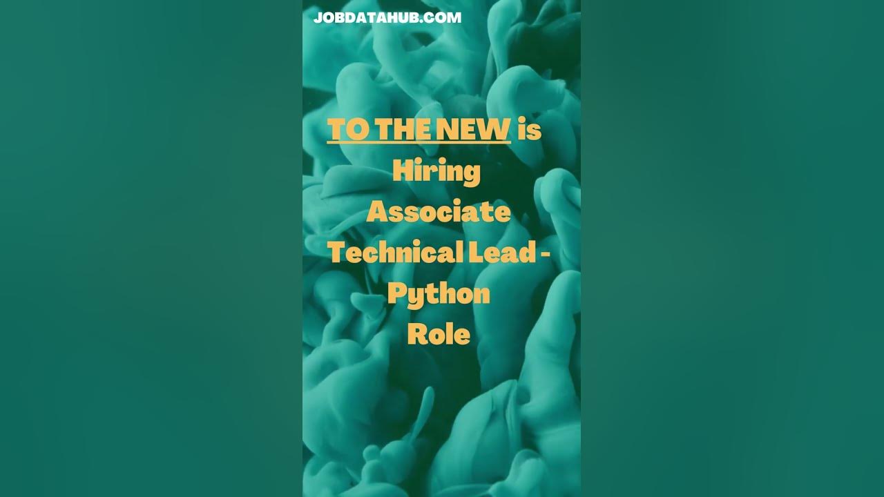 To The New Pythondeveloper Pythonjobs Hiringdeveloper