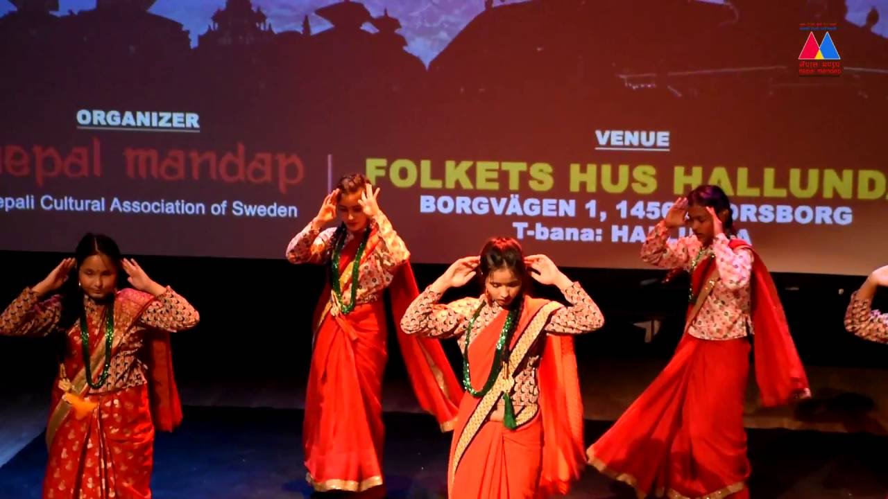Sangini (Teej Dance) performance in Stockholm Nepali Cultural Festival ...