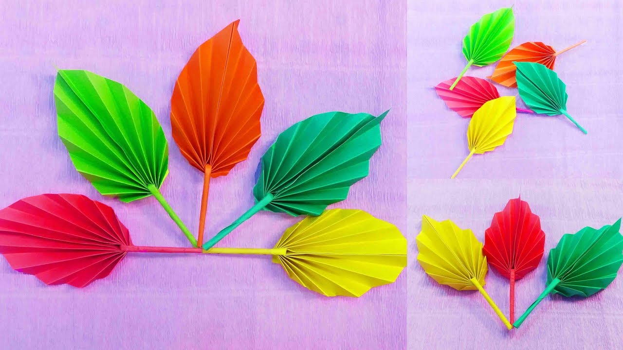 Easy Origami DIY Paper Leaves Making Instruction DIY Crafts Tutorial Easy Origami DIY Paper Leaves Making Instruction DIY Crafts Tutorial