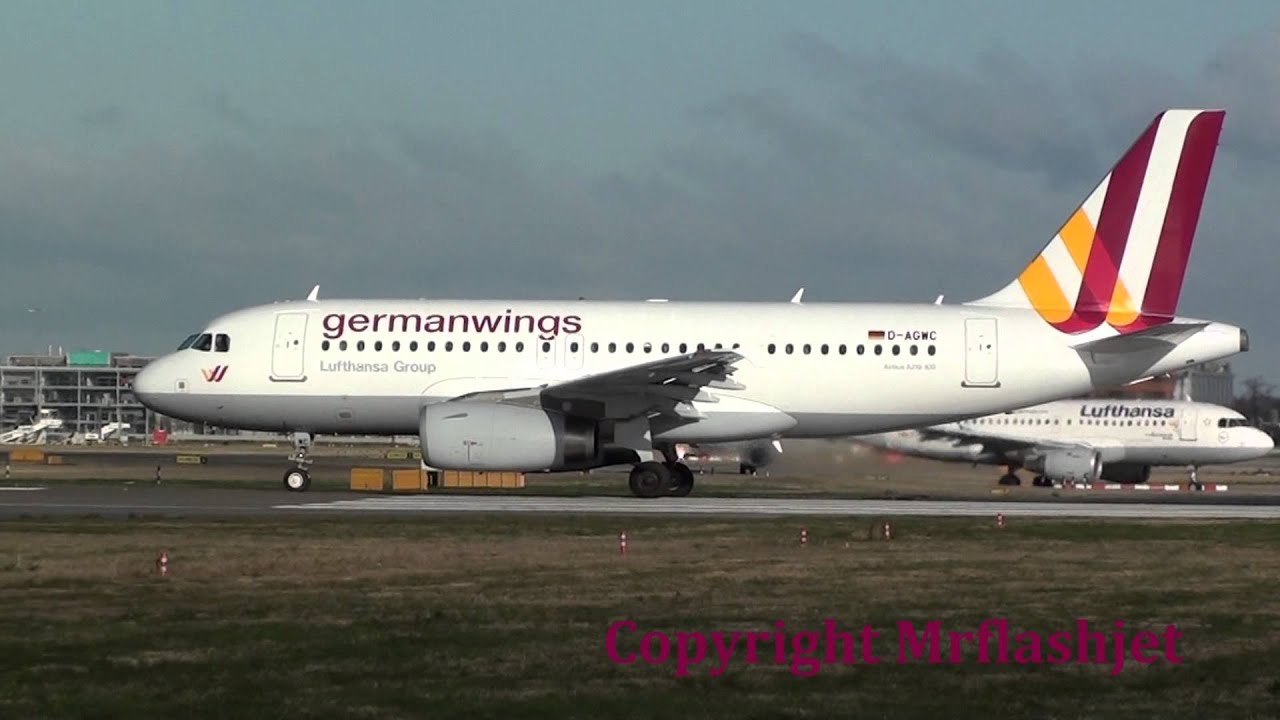 Germanwings A319 (new livery) {D-AGWC} at London Heathrow Airport - YouTube