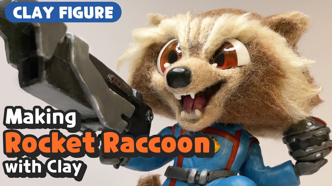 [클레이] 가오갤 3🦝로켓 라쿤 피규어 만들기. 가디언즈 오브 갤럭시 3 | Making Rocket Raccoon (GOTG3 ...