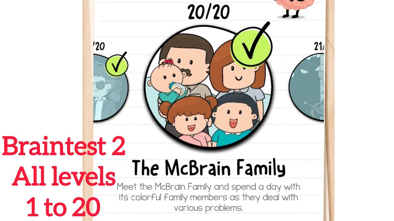 Braintest 2 The Mc brain family All levels 1 to 20 | #games #braintest2 ...