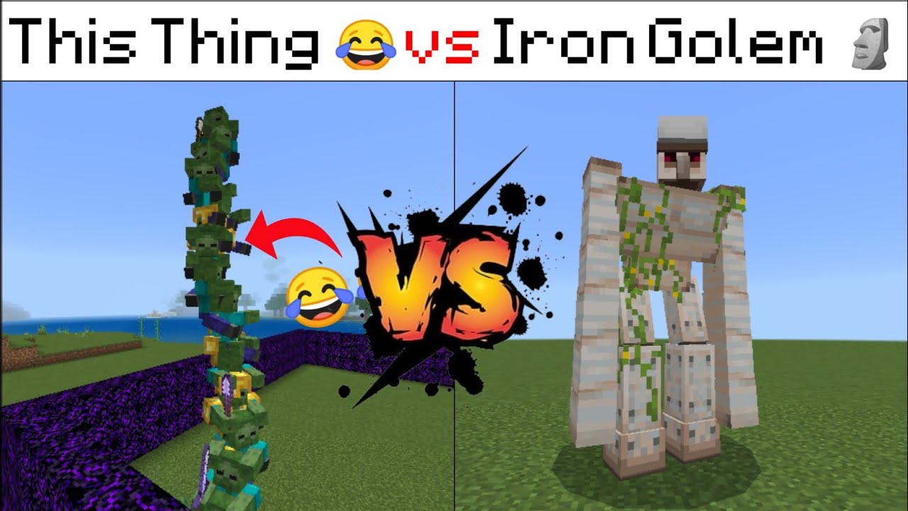 This thing vs Iron golem || What is this thing in Minecraft? #minecraft ...