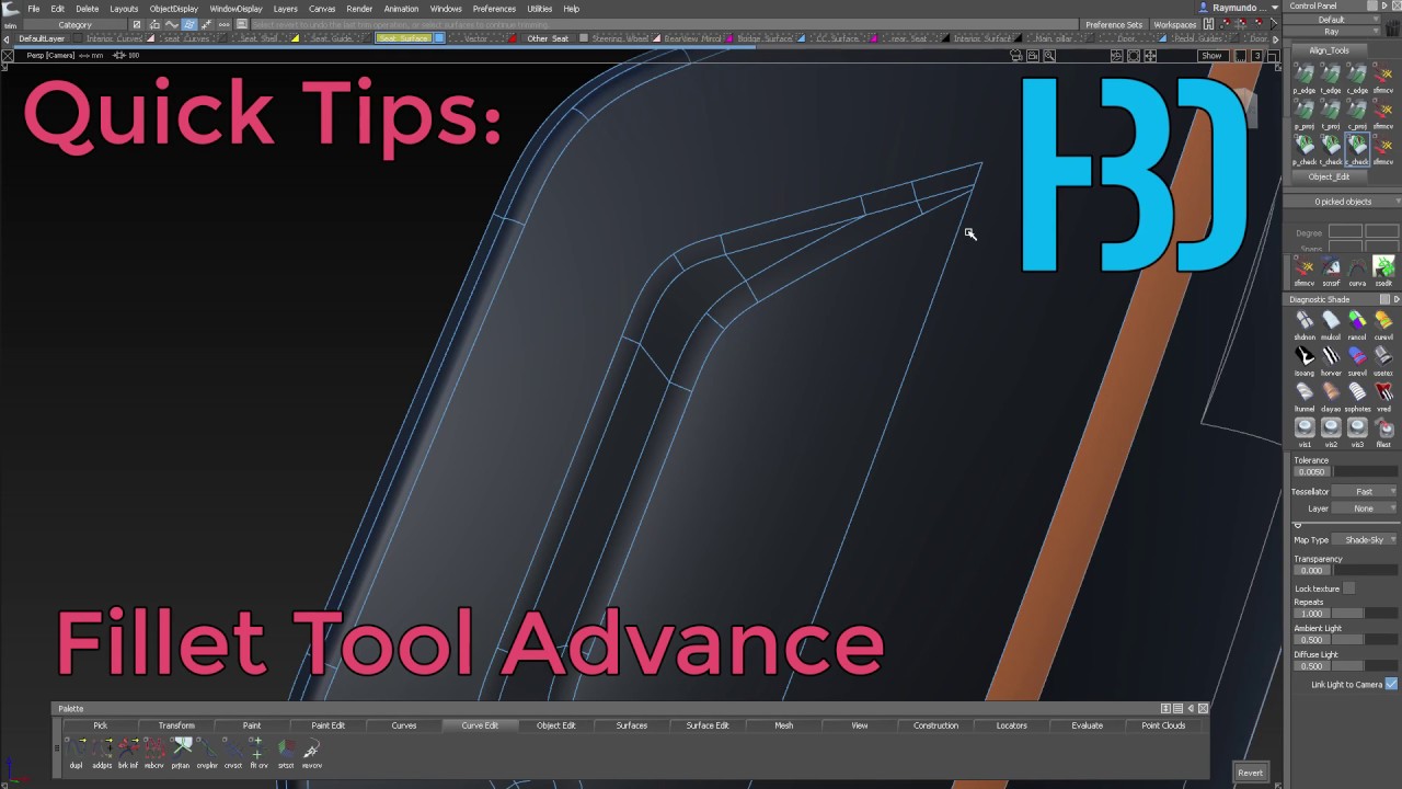 Alias Quick Tip: Fillet Advanced - YouTube