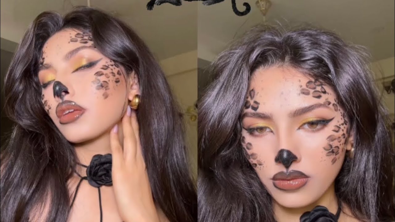 Trendy makeup tutorial 🐆 - YouTube