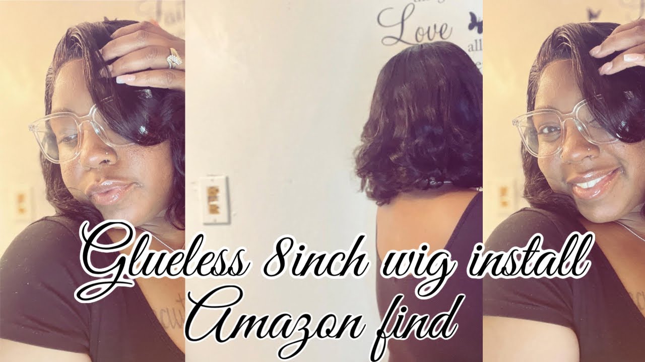 GLUELESS 8” WIG INSTALL ! - YouTube