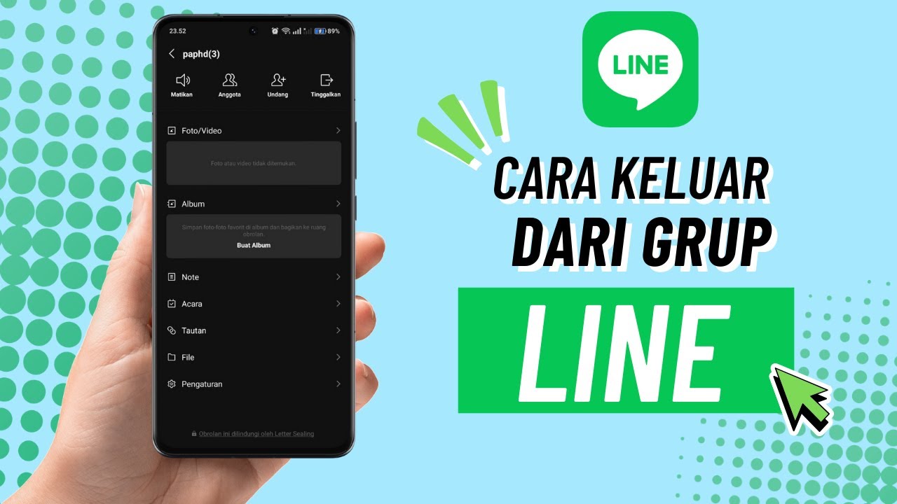 Cara Keluar Dari Grup di LINE - YouTube
