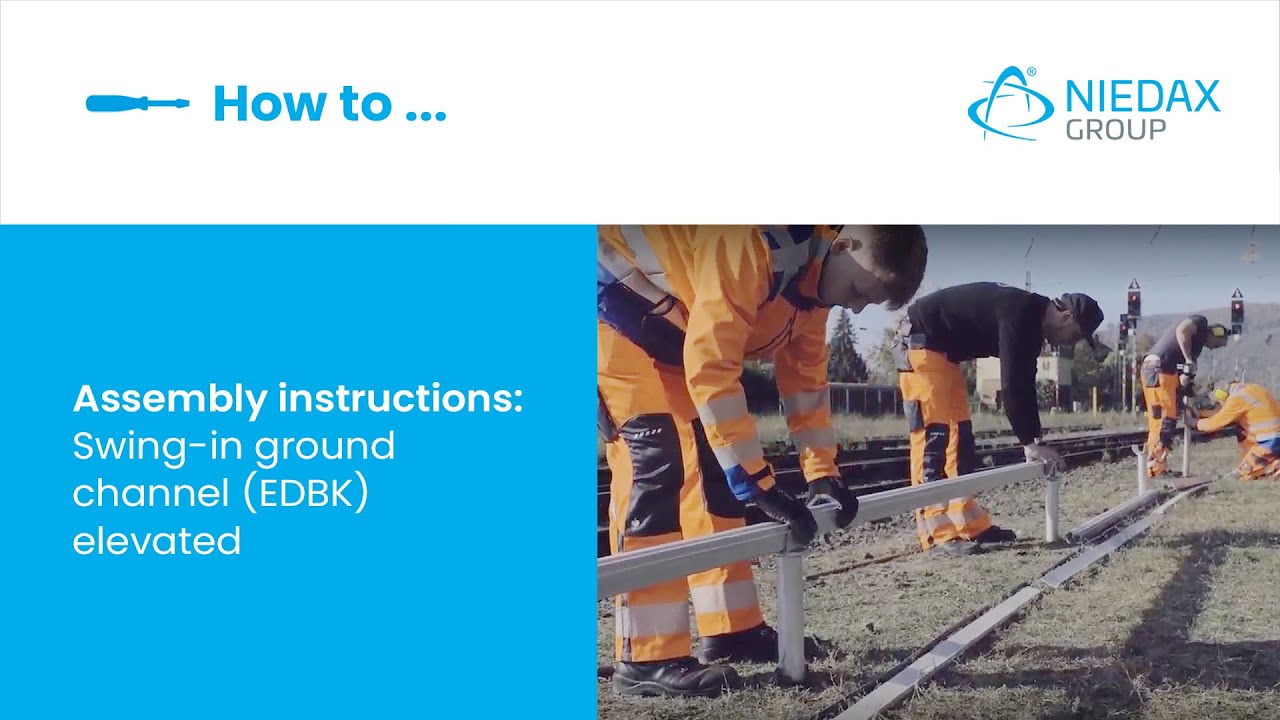Assembly instructions: Swing-in ground channel (EDBK) elevated | Niedax ...