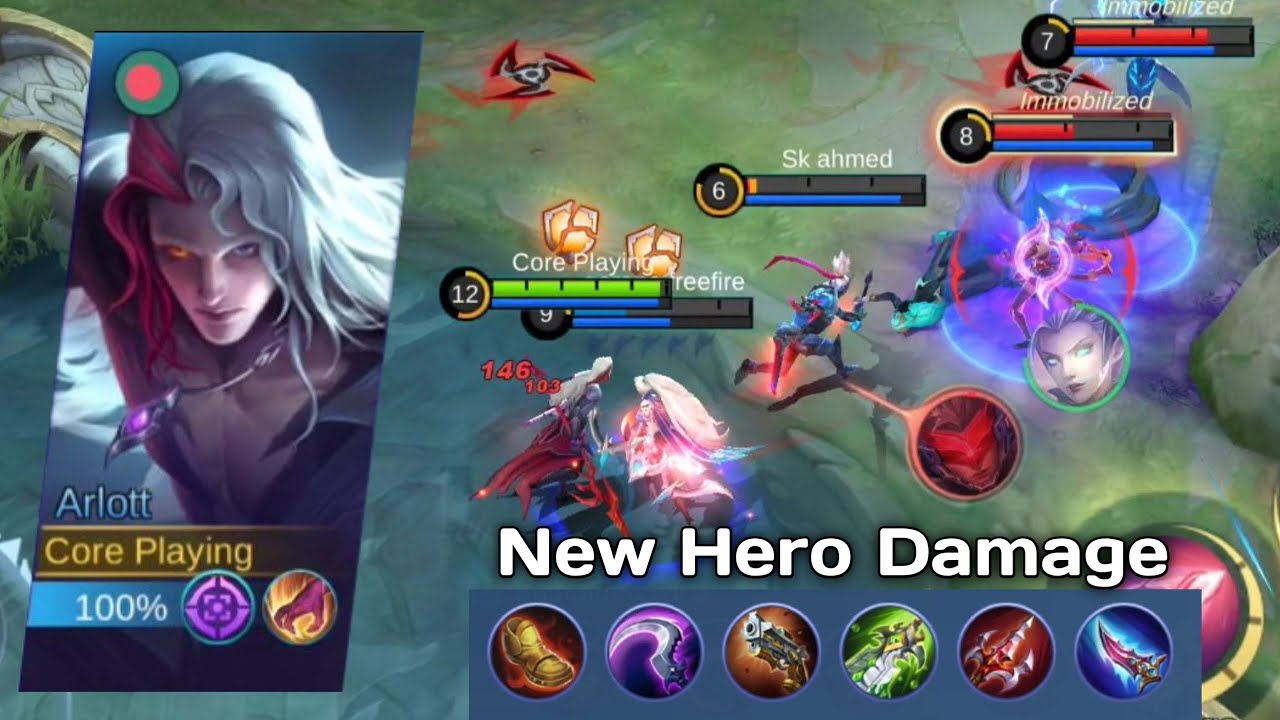 mobile legends new hero arlott best build gameplay - YouTube