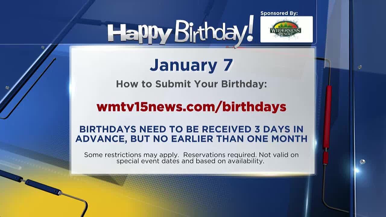 Birthdays for Tuesday, January 7 - YouTube