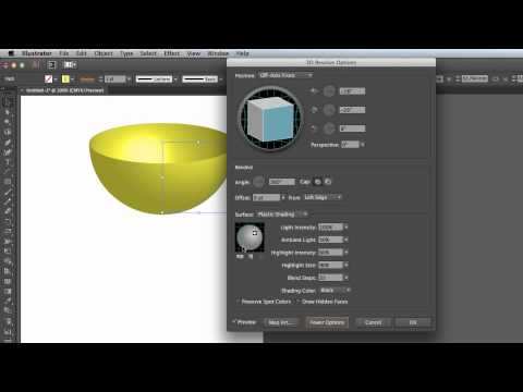 Using the Revolve Tool in Adobe Illustrator - YouTube