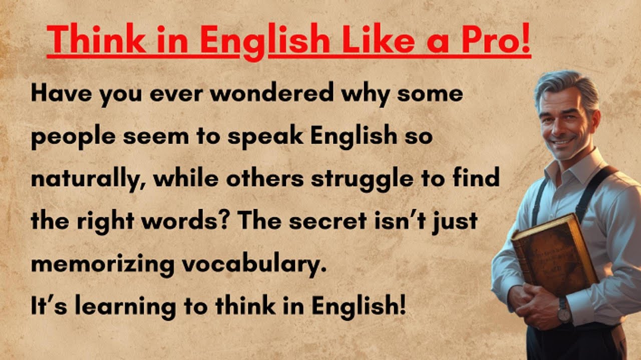 Think in English Like a Pro | Graded Reader | Learn English Stories ...