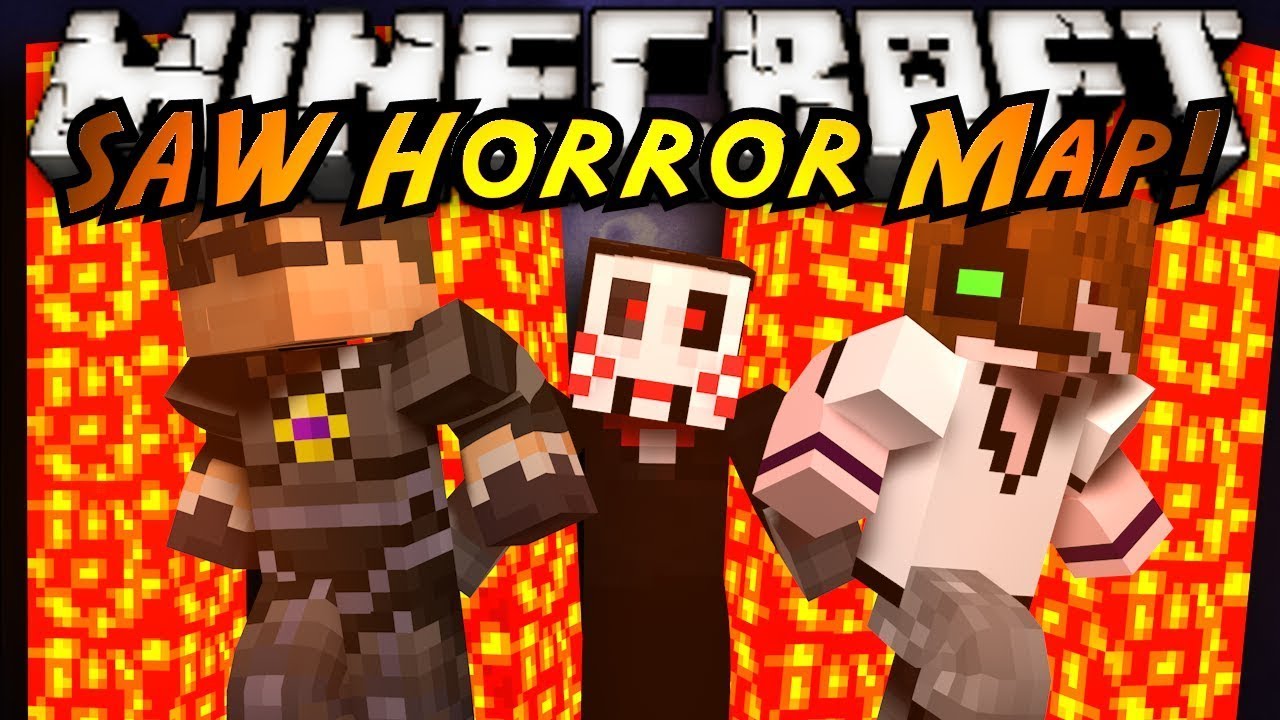 I must play some EVIL games! Saw HORROR map! Minecraft Windows 10 ...
