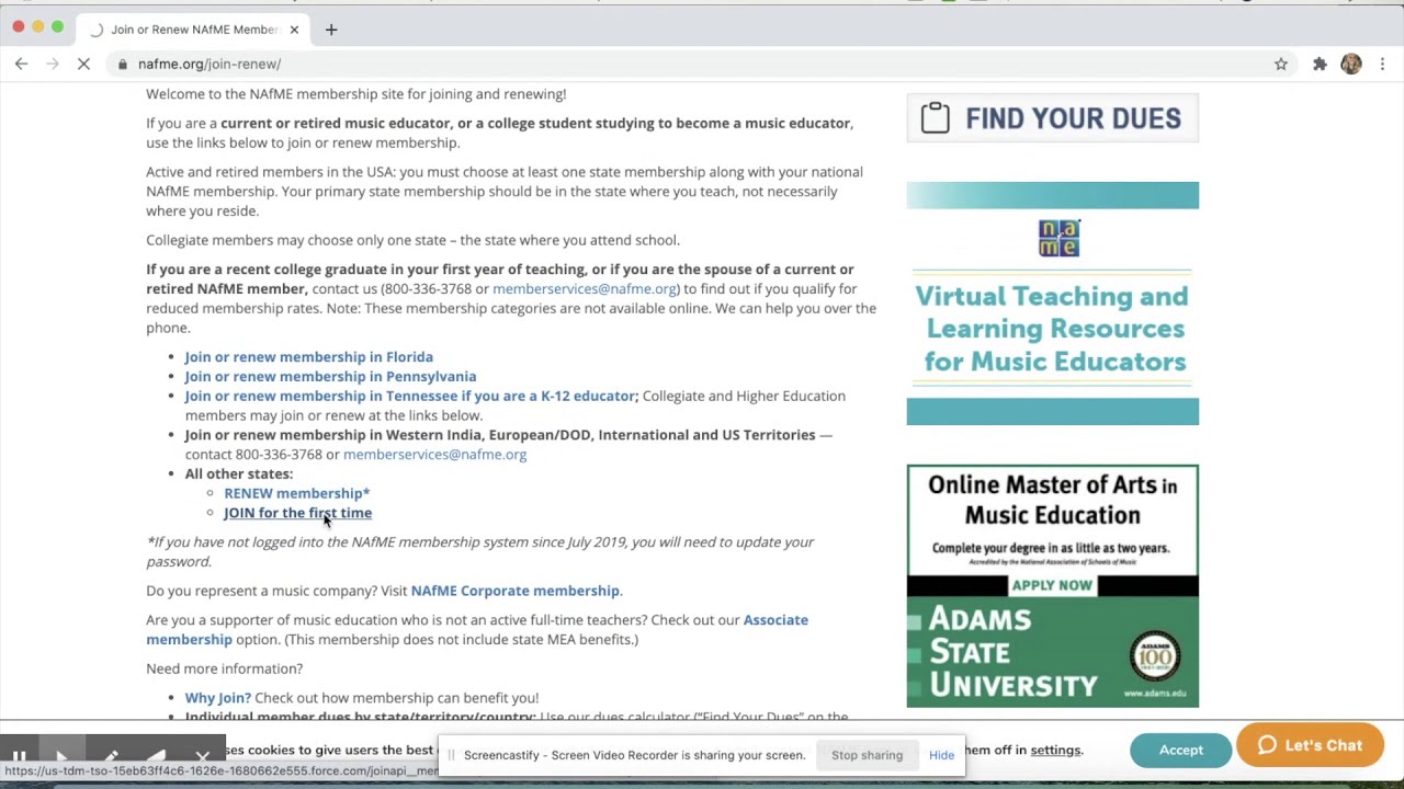NAfME Membership Process - YouTube