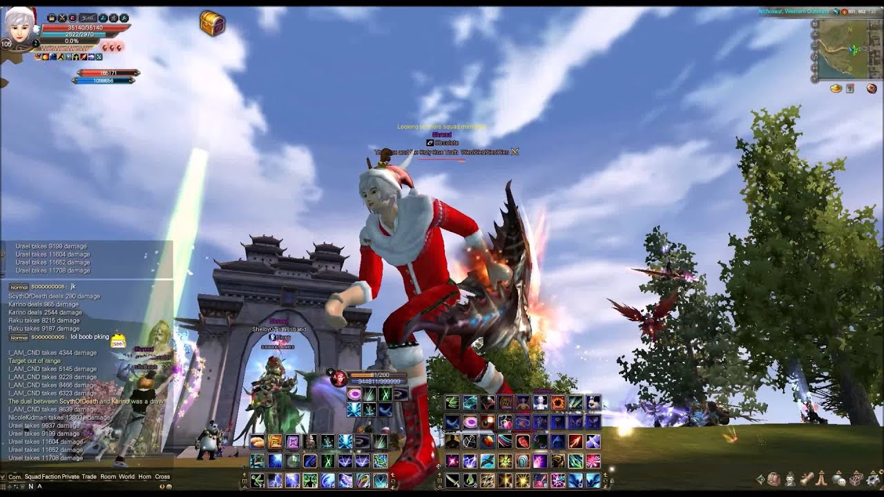 Perfect World International Archer Mass PvP vs Knights & Vindicate #1 ...